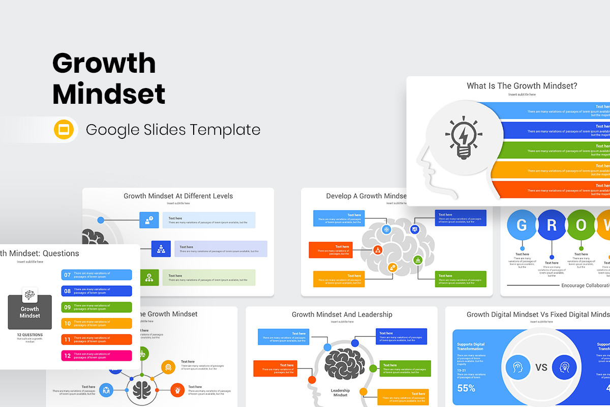 Growth Mindset Google Slide Template | Nulivo Market
